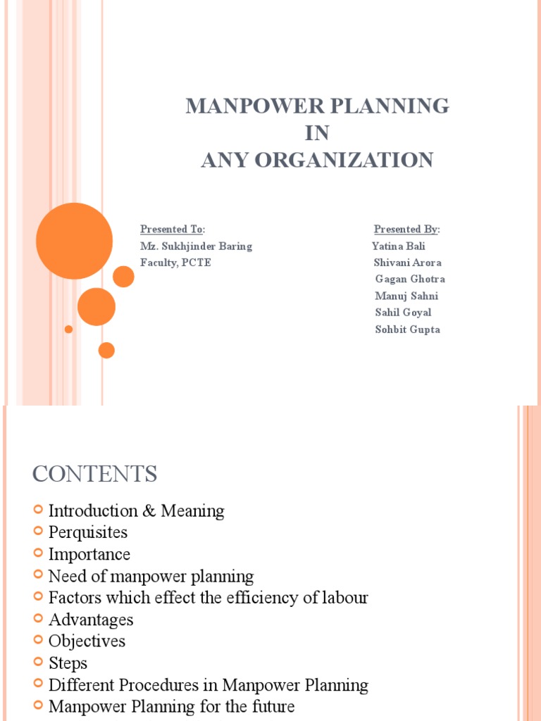 of Manpower Planning | PDF | Human Resources | Labour Economics