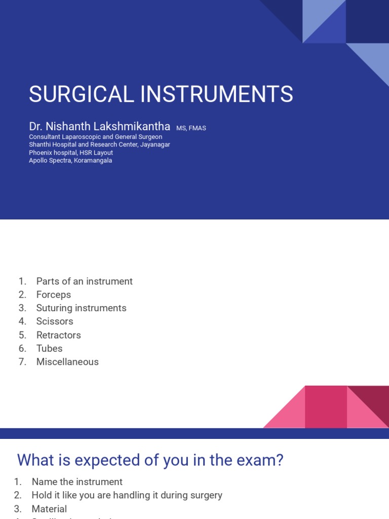 Surgical Instrument | PDF | Surgical Suture | Surgery