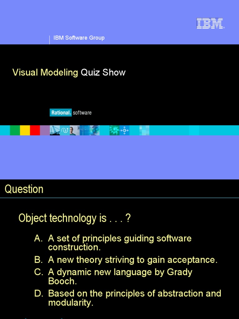 Visual Modeling: Quiz Show | PDF | Object (Computer Science) | Object Oriented Programming