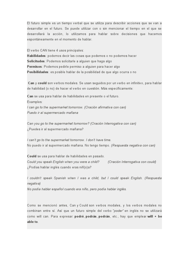 Futuro Simple y Condicional | PDF | Verbo | Conjugación gramatical