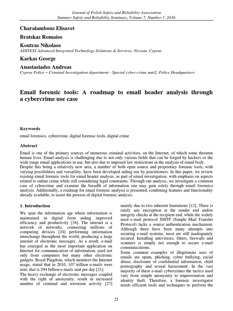 Email Forensic Tools: A Roadmap To Email Header Analysis Through A ...