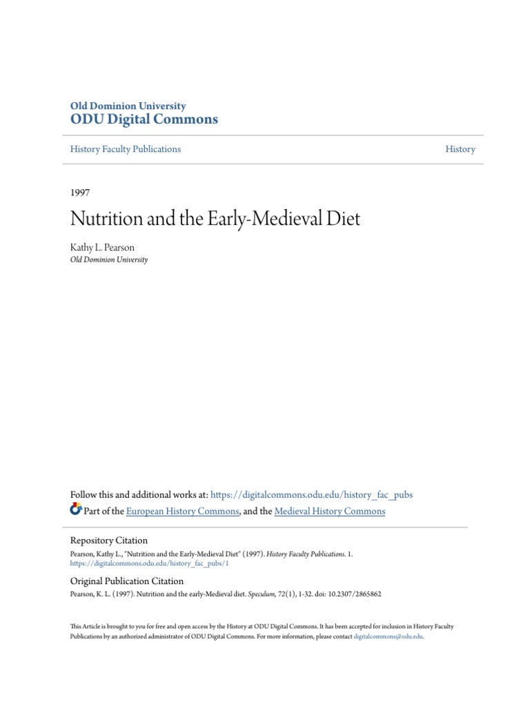 Nutrition and The Early-Medieval Diet | PDF | Barley | Wheat
