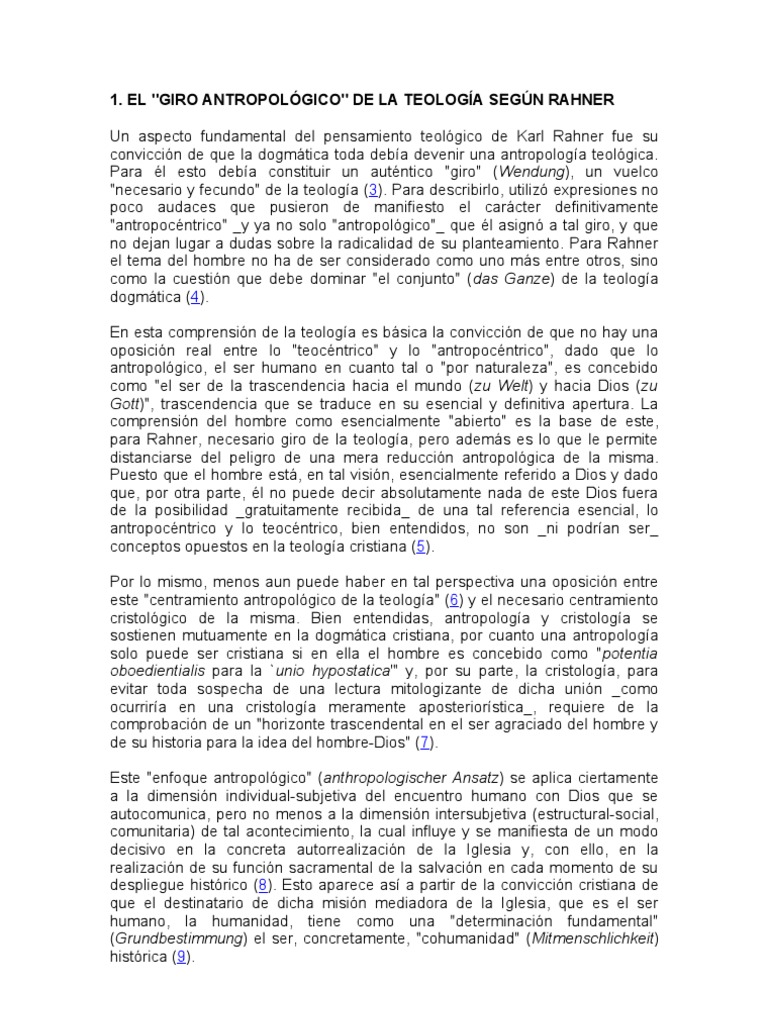 Antropologia Teologica de Rahner | PDF | Metafísica | Immanuel Kant