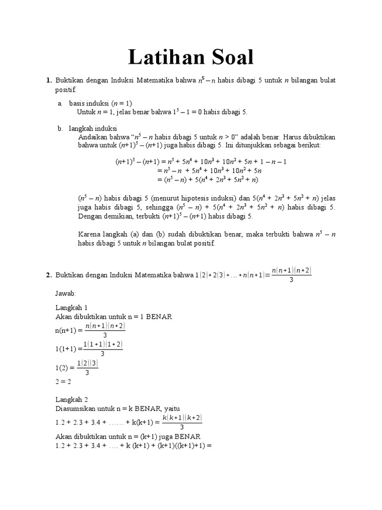 Latihan Soal-Induksi-dan-PBB | PDF