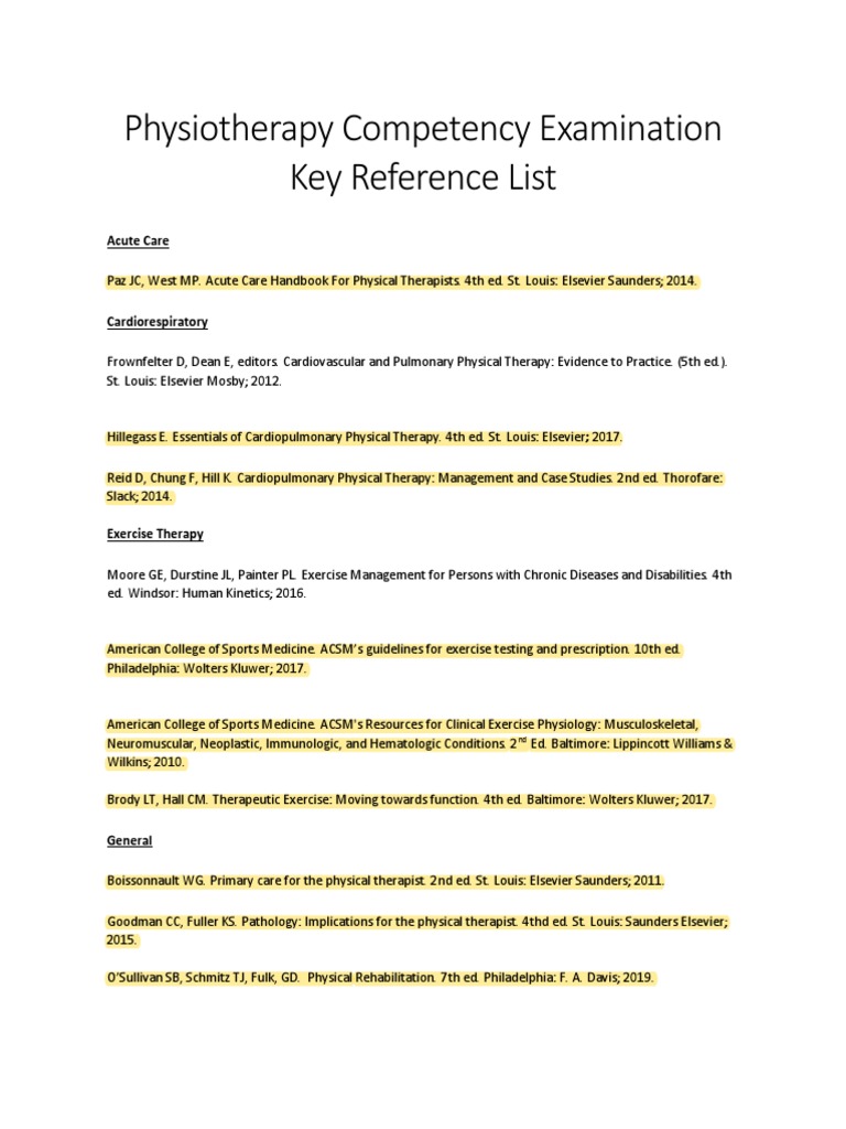 Key Reference List | PDF