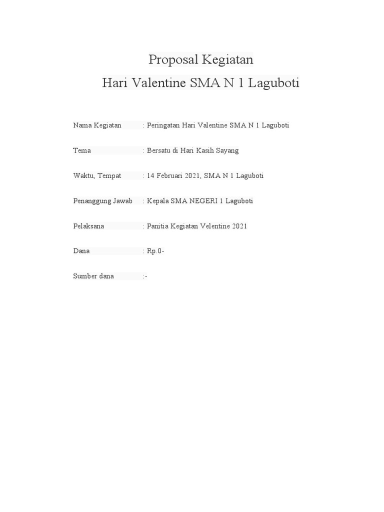 Proposal Kegiatan Osis | PDF