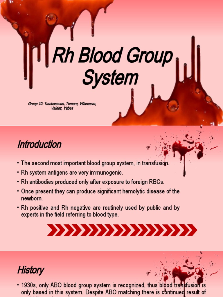 RH Blood Group System | PDF | Blood Type | Antibody