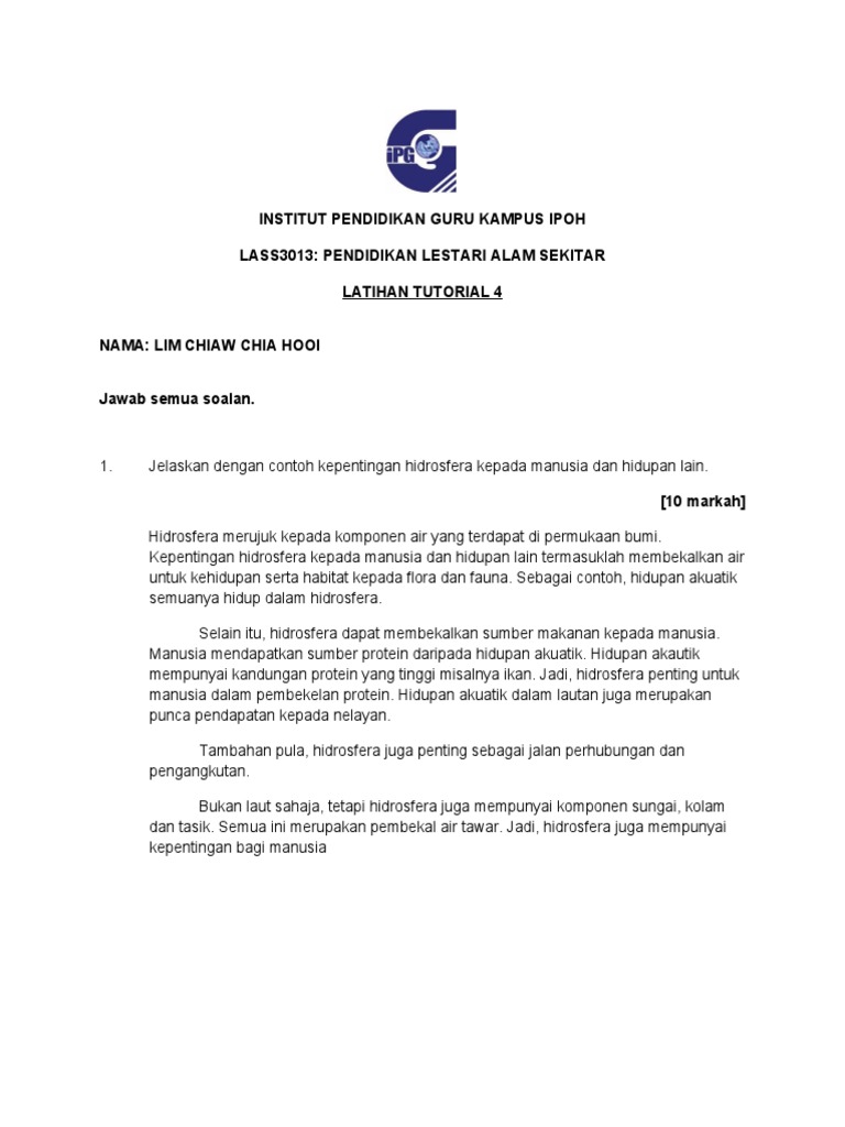 Latihan Tutorial 4 | PDF