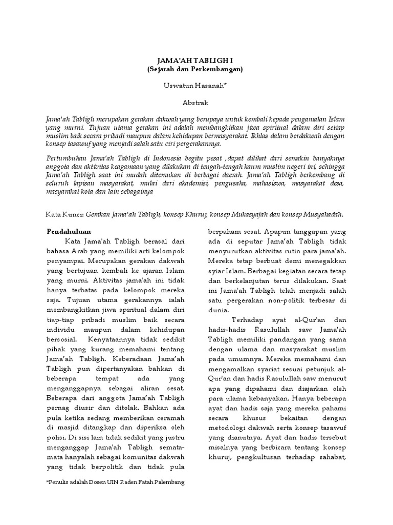 Mengenal Apa Itu Jamaah Tabligh | PDF