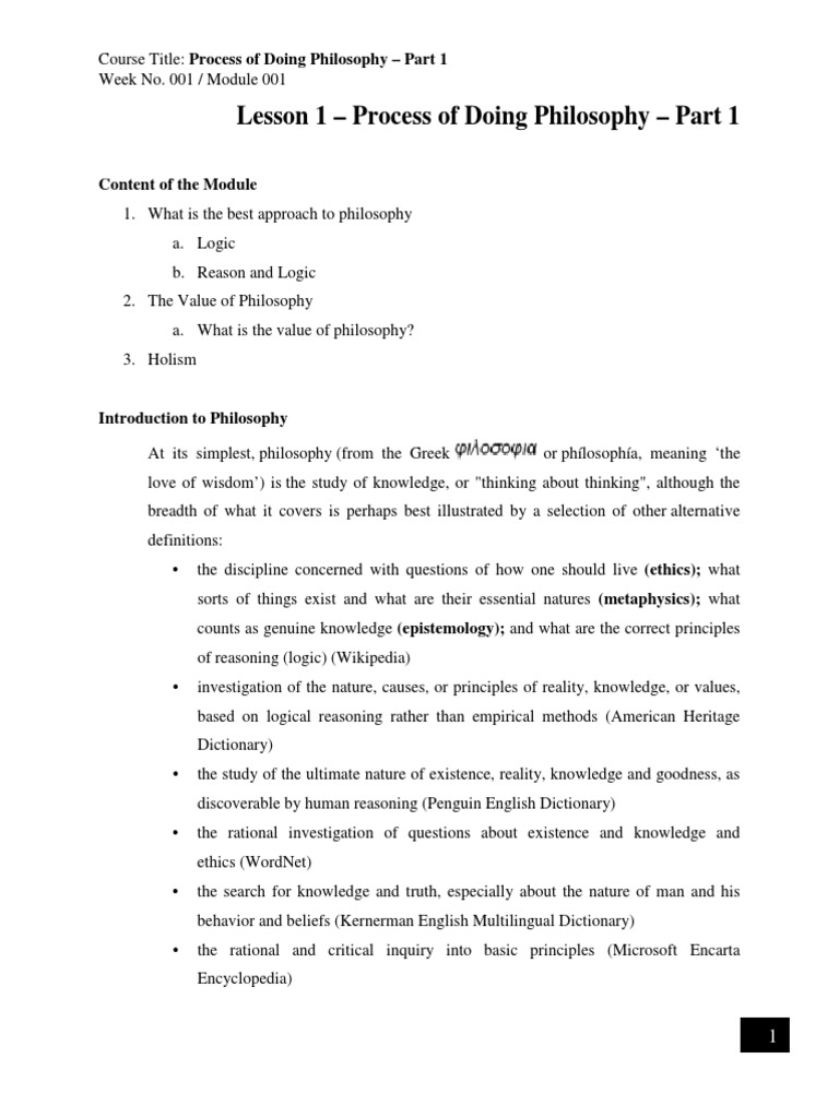 Introduction to Philosophy Concepts | PDF | Reason | Science