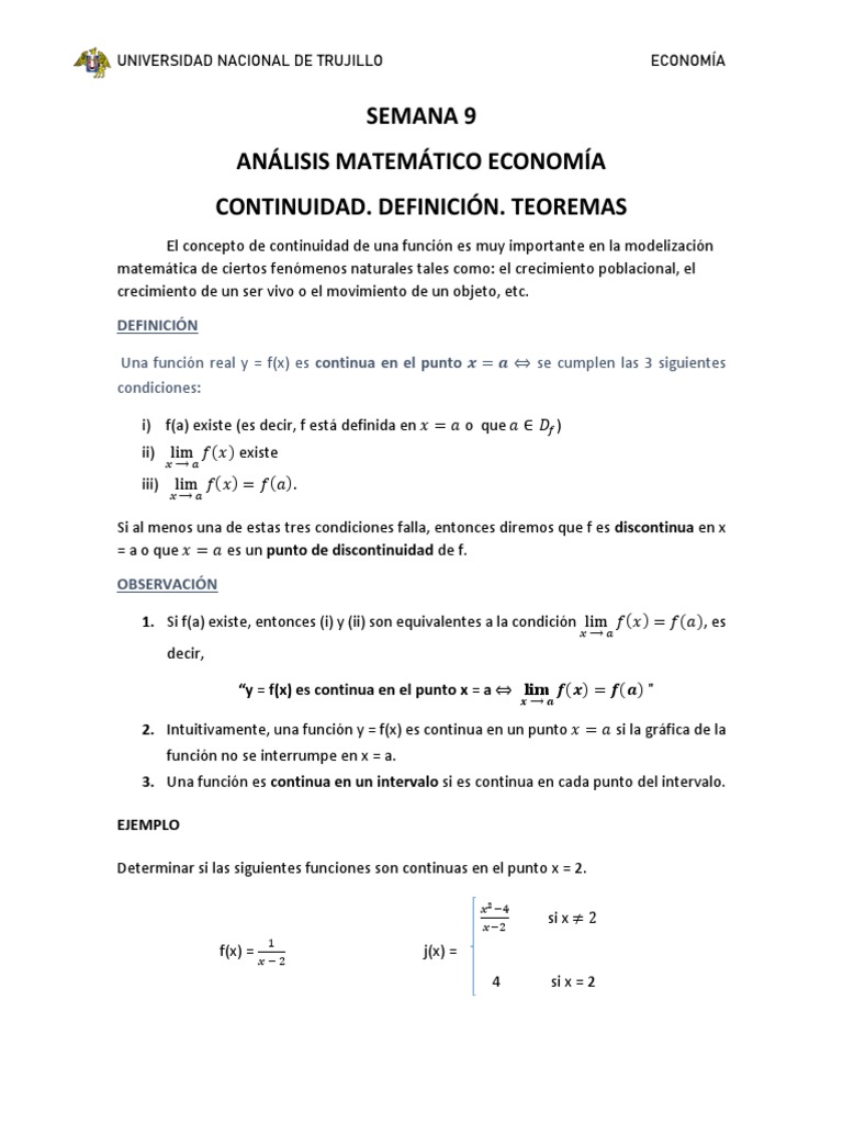 Continuidad y Teoremas | PDF | Función continua | Relaciones matematicas