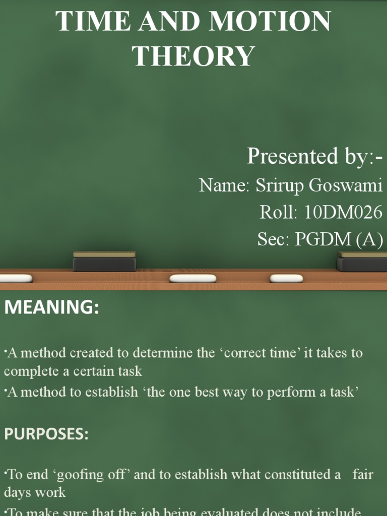 Time and Motion Theory Explained | PDF | Applied Mathematics | Business