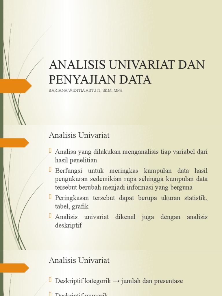 Analisis Univariat Dan Penyajian Data | PDF