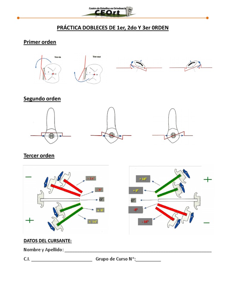 Práctica Dobleces 1er, 2do y 3er Orden | PDF