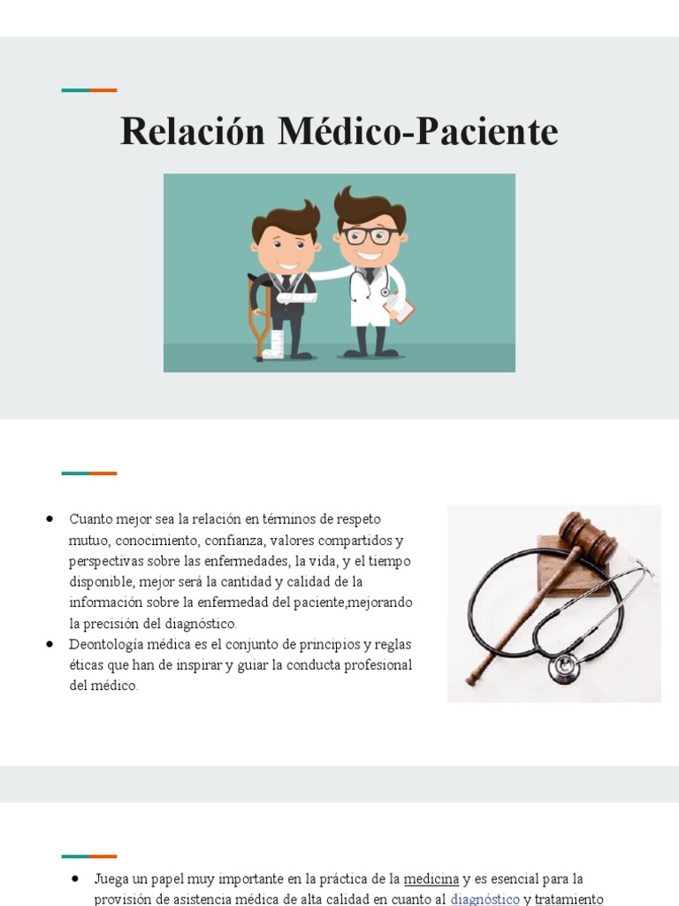 Relación Médico-Paciente | PDF | Comunicación | Diagnostico medico