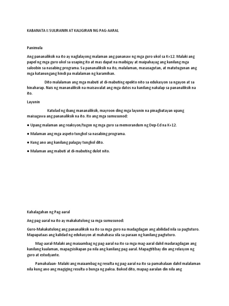 Halimbawa NG Pananaliksik | PDF