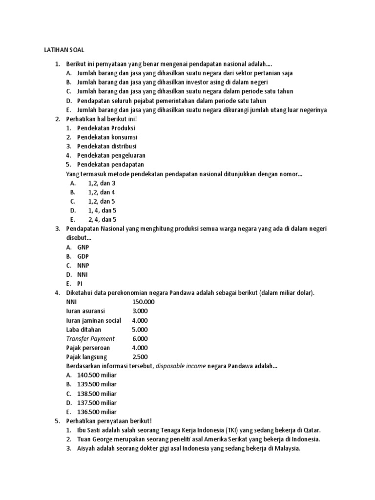 Latihan Soal Pts | PDF