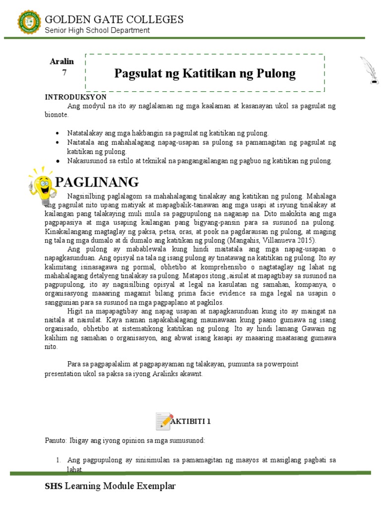 G12 M7 FilsaPilingLarang Akademik | PDF
