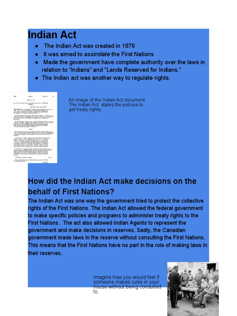 The Indian Act | PDF | First Nations | Indigenous Peoples Of North America