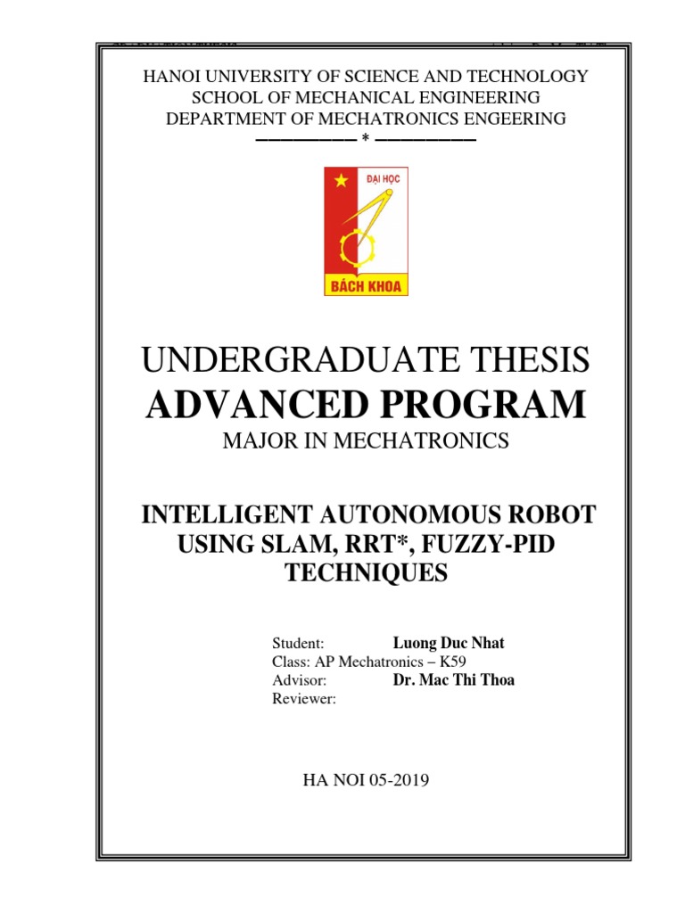 Thesis Report | PDF | Robot | Robotics
