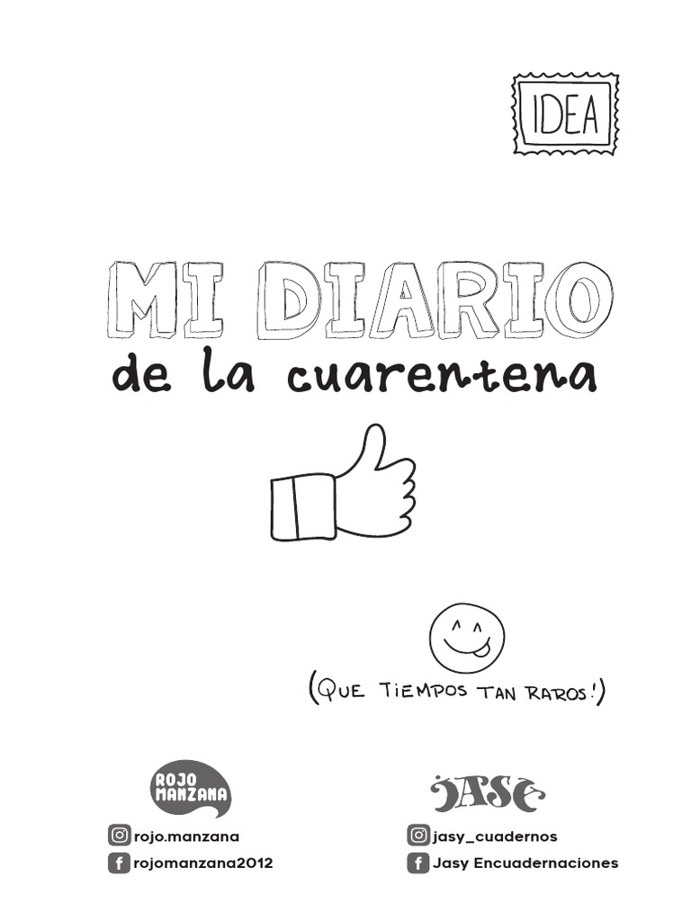 Diario de Cuarentena Jasy Cuadernos Rojo Manzana | PDF