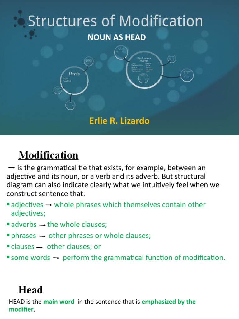 Structure of Modification | PDF | Adjective | Noun
