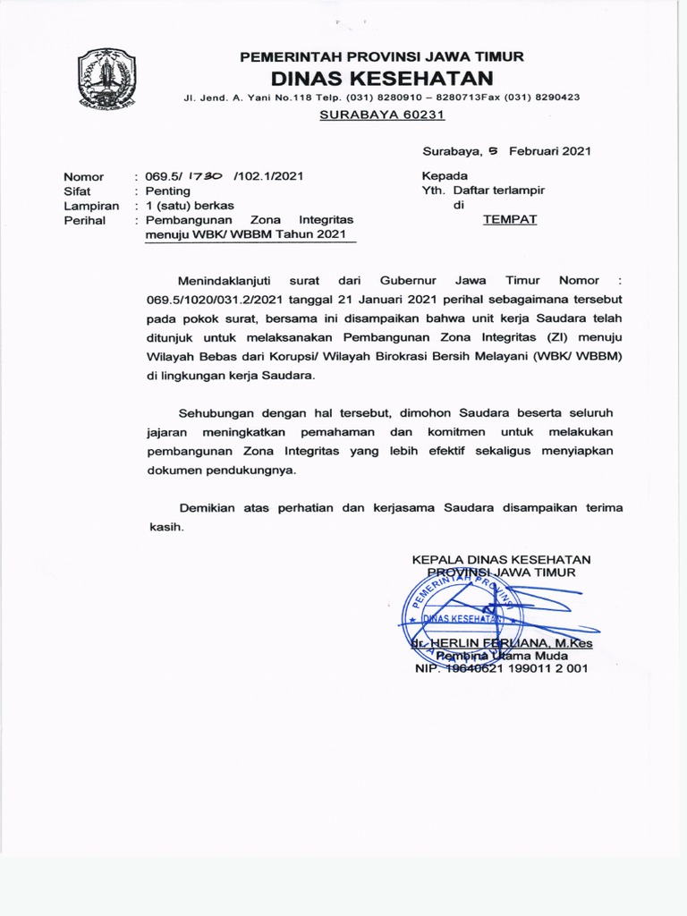 Pembangunan Zona Integritas | PDF