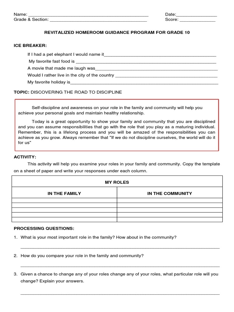 Understanding RHGP for Grade 10 | PDF | Social Science