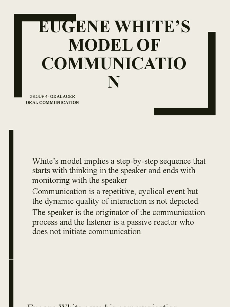 Eugene White Com Model | PDF