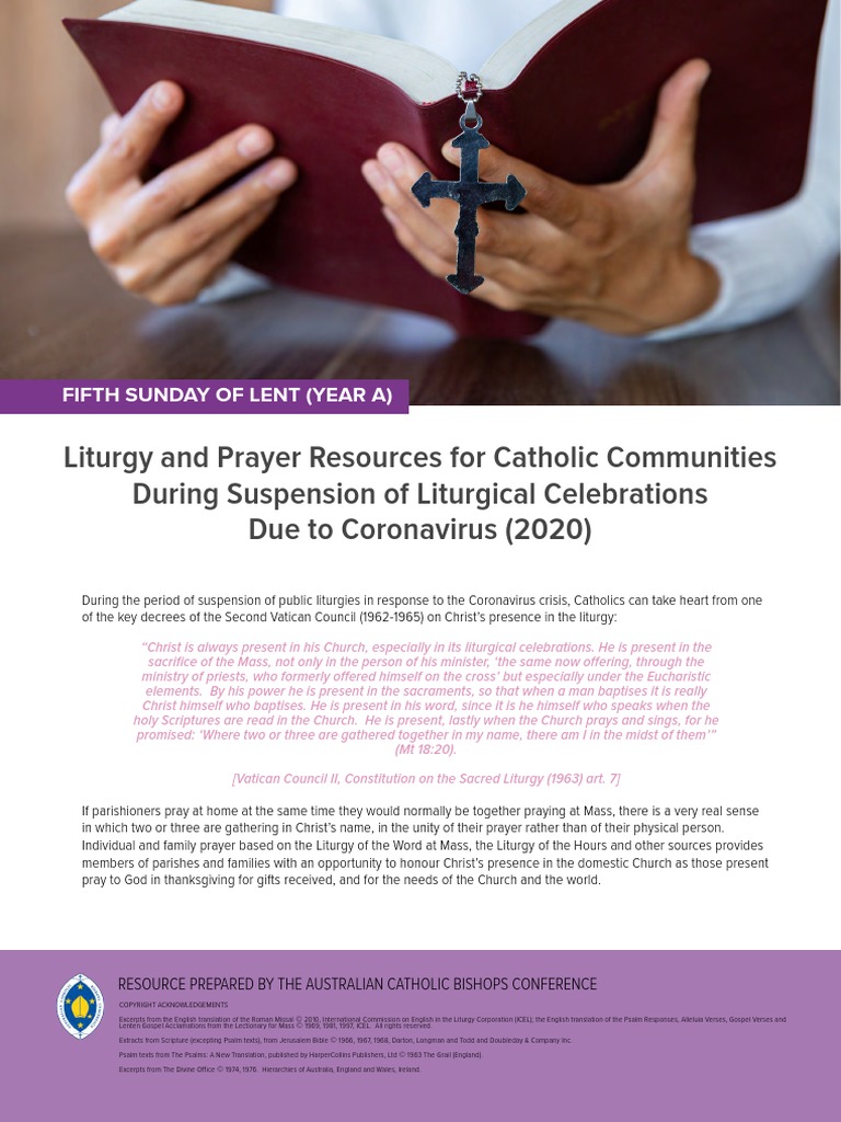 Fifth Sunday of Lent Prayer Resources | PDF | Mass (Liturgy) | Catholic ...