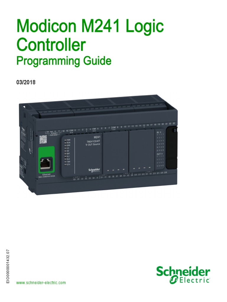 Modicon M241 Logic Controller: Programming Guide | PDF | International ...
