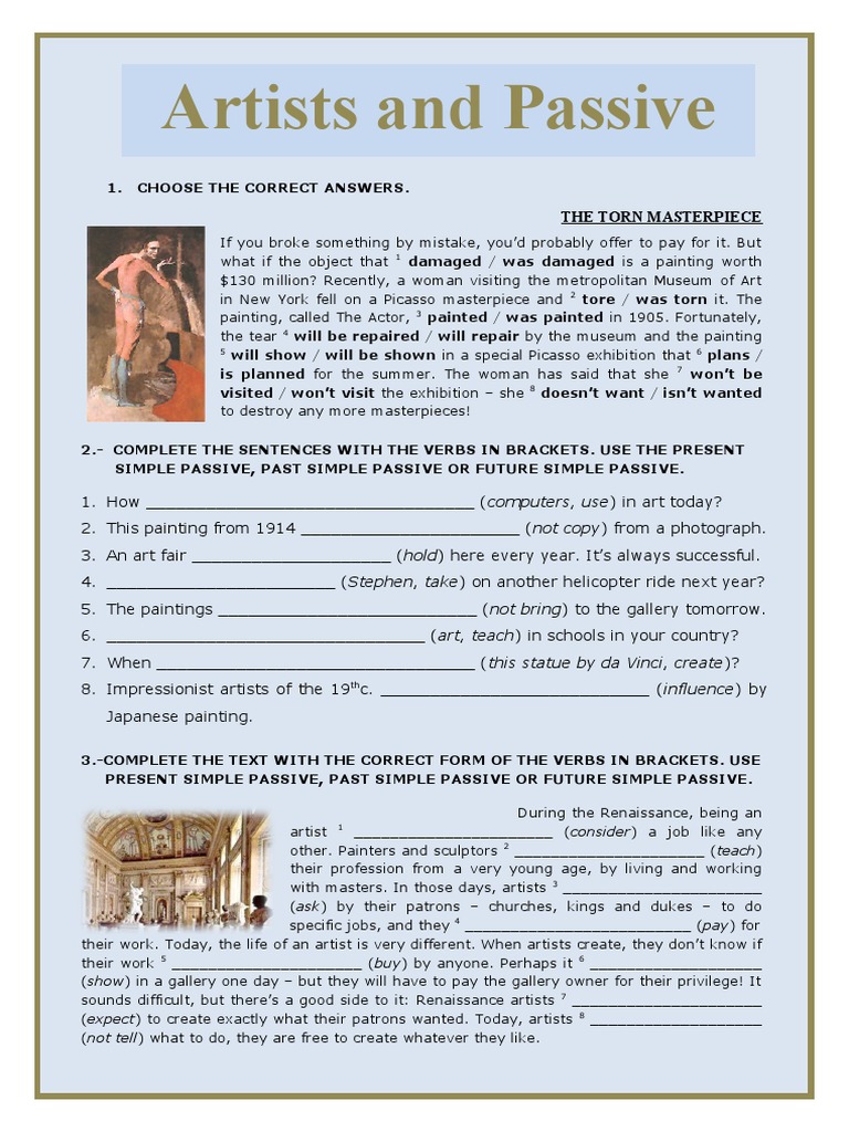Artists and Passive | PDF | Paintings | Sculpture
