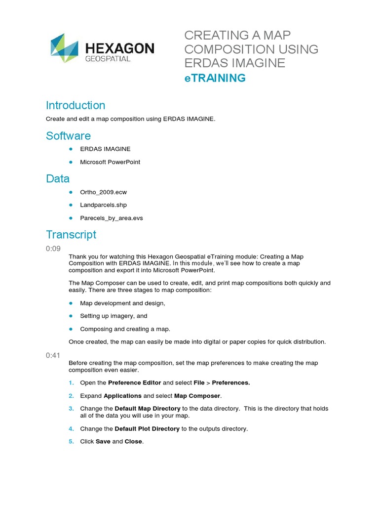 Map Composition ERDAS IMAGINE Script | PDF | Map | Computer File