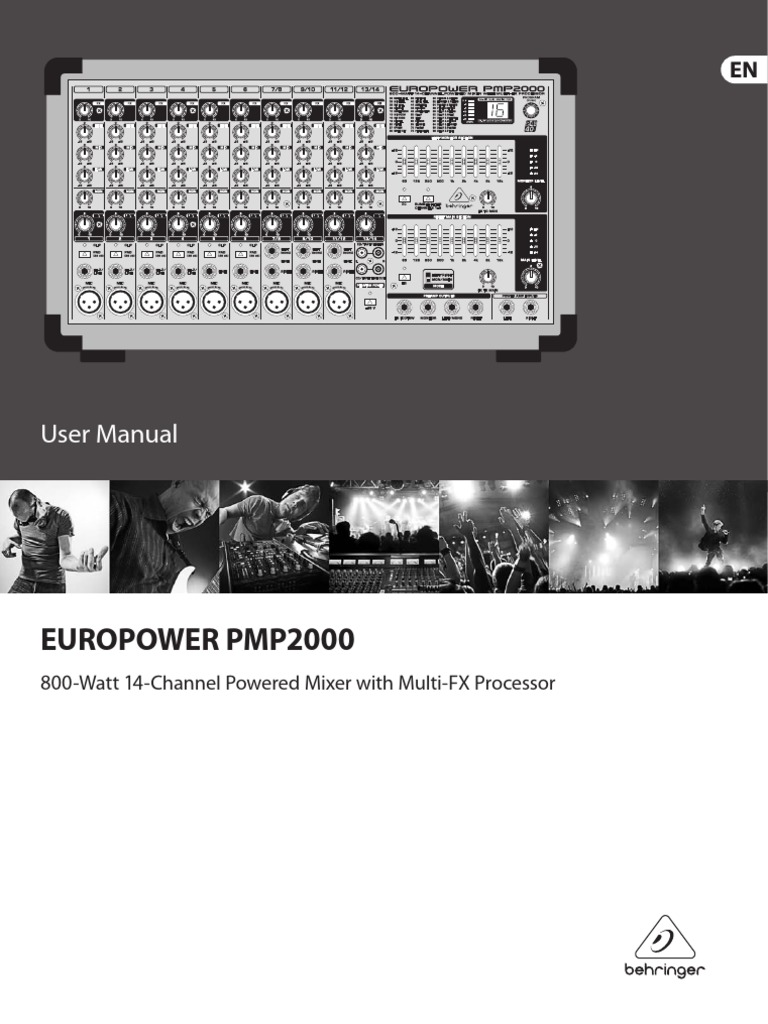 Europower Pmp2000: User Manual | PDF | Loudspeaker | Equalization (Audio)