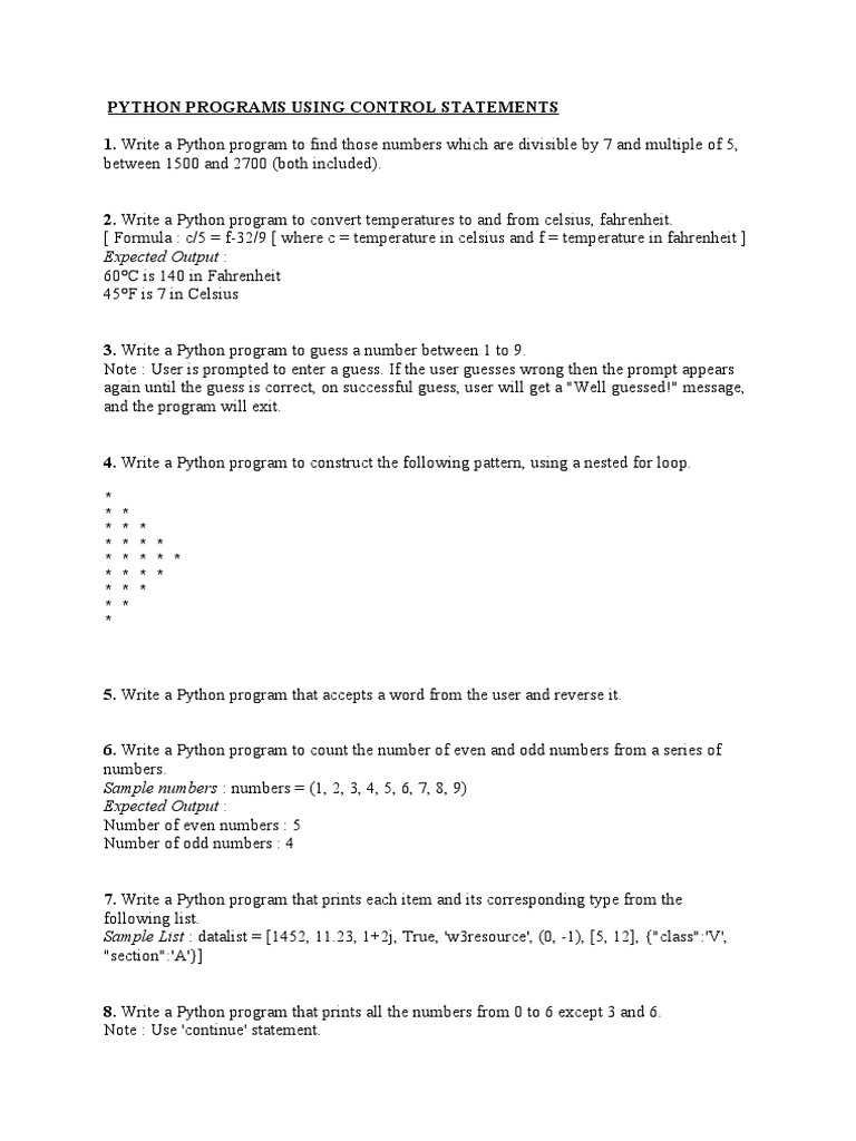 Python Programs List | PDF | Fahrenheit | String (Computer Science)