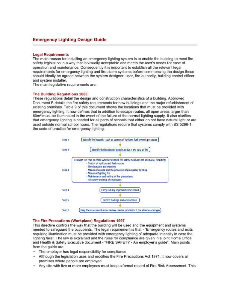 Emergency Lighting Design Overview | PDF | Lighting | Safety