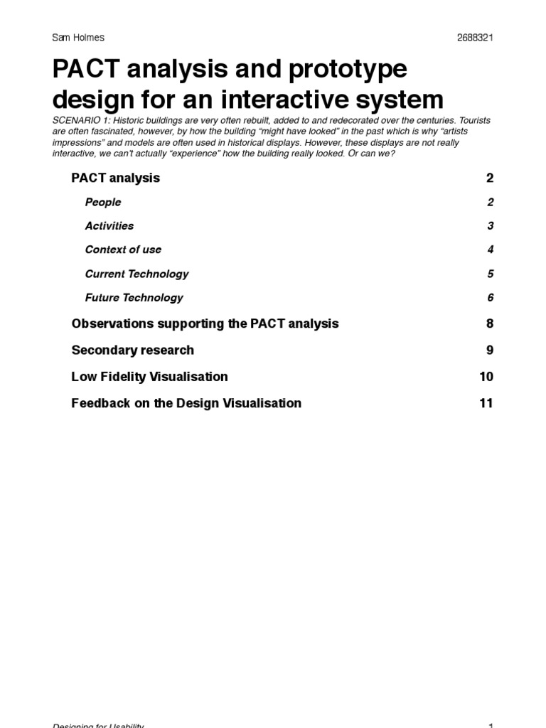 PACT Analysis | PDF | Augmented Reality | Mobile App