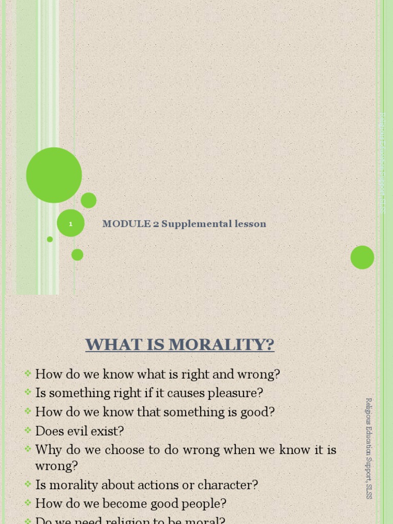 Module 2 Lecture Supplement | PDF | Morality | Value (Ethics)