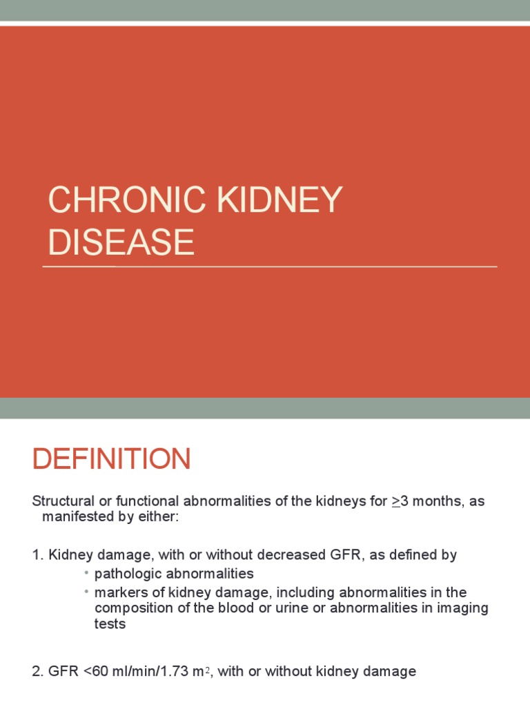CHRONIC KIDNEY DISEASE GUIDELINES | PDF | Chronic Kidney Disease | Rtt