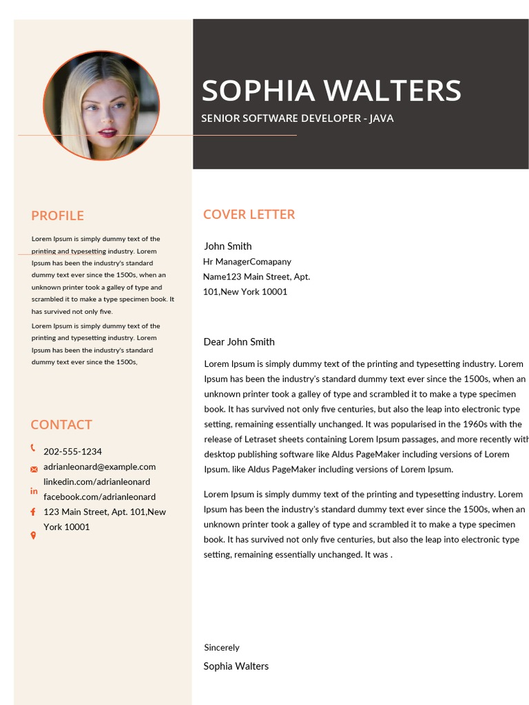 Sophia Walters: Profile Cover Letter | PDF | Computer Science | Computing