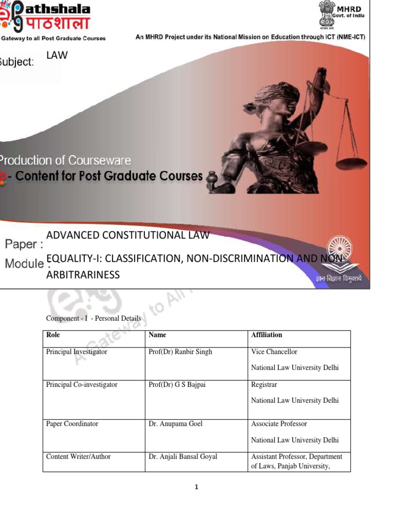 Reasonable Classification | PDF | Adultery | Equal Protection Clause
