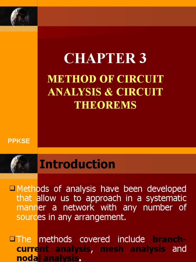 Chapter 3 - Methods of Circuit Analysis and Circuit Theorems | PDF ...