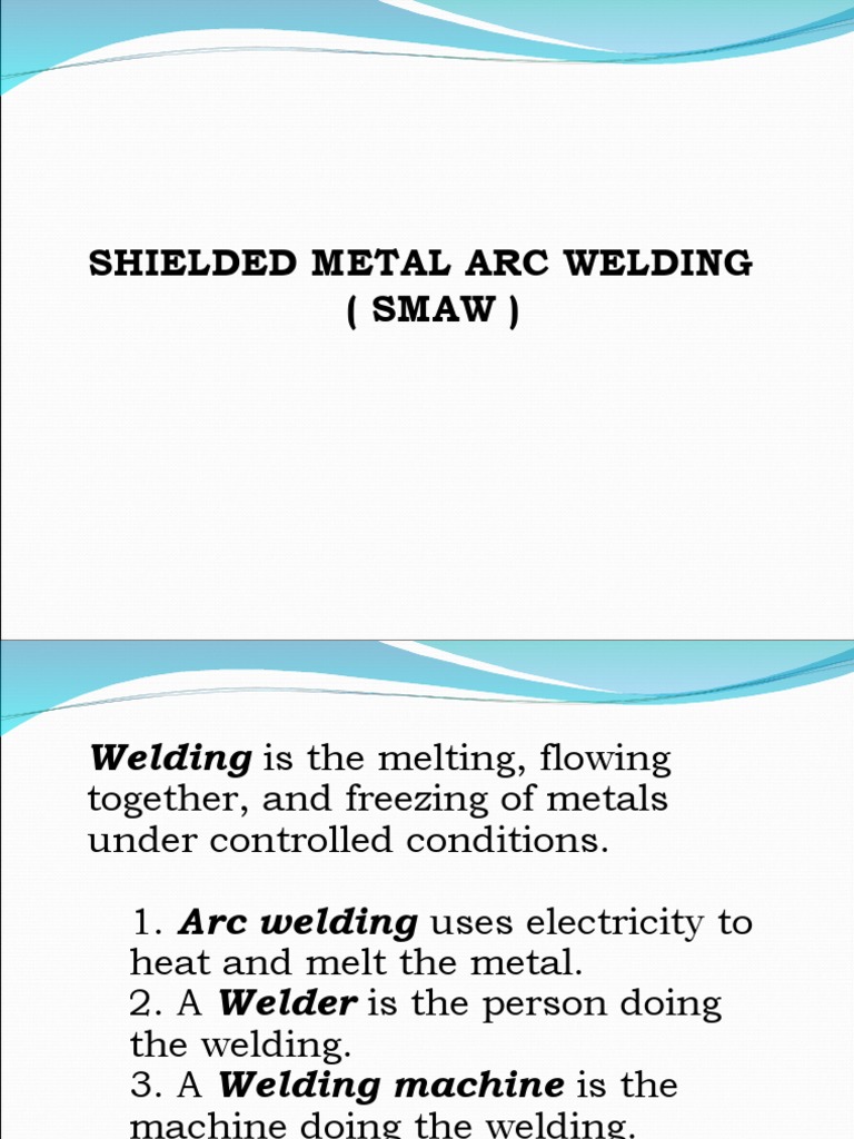 Basic Smaw | PDF | Welding | Construction