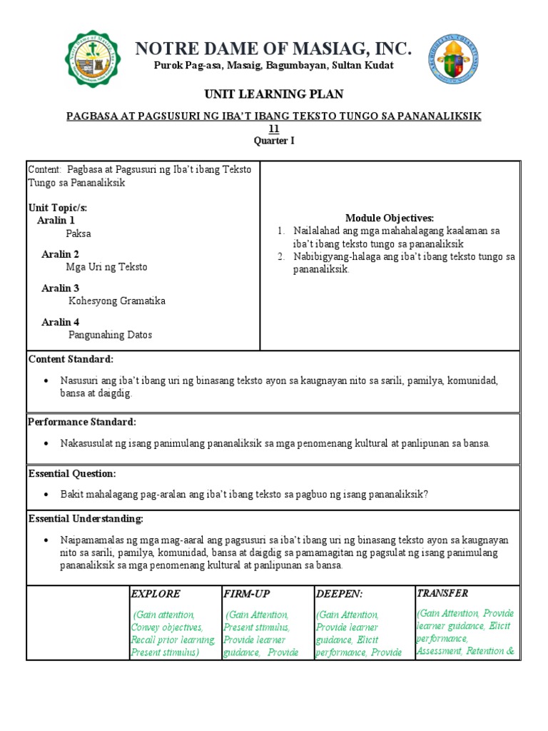 Pagbasa at Pagsusuri NG Iba't Ibang Teksto Tungo Sa Pananaliksik 11 ...