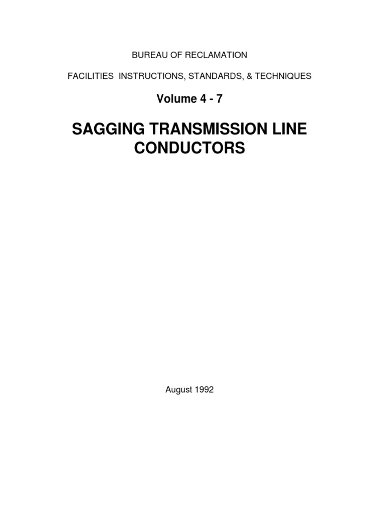 Sagging Transmission Line Conductors: Volume 4 - 7 | PDF | Calibration ...