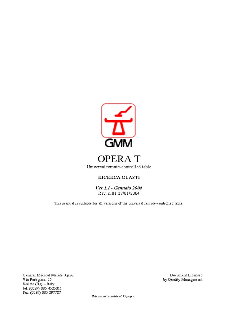 Opera T: Universal Remote-Controlled Table | PDF | Power Supply | Fuse ...