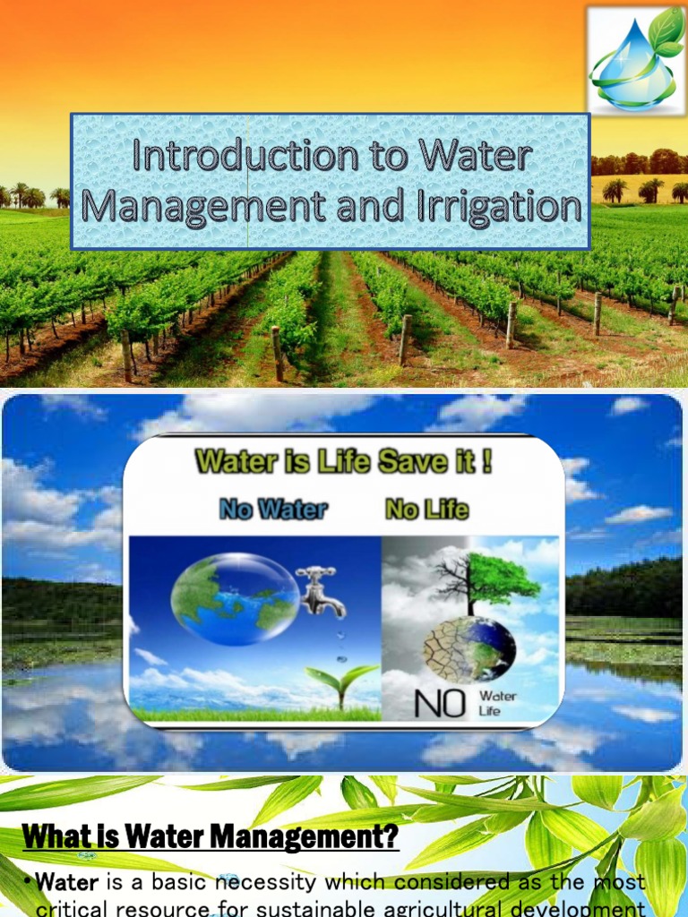 Intro To Water Management and Irrigation | PDF | Irrigation | Water ...