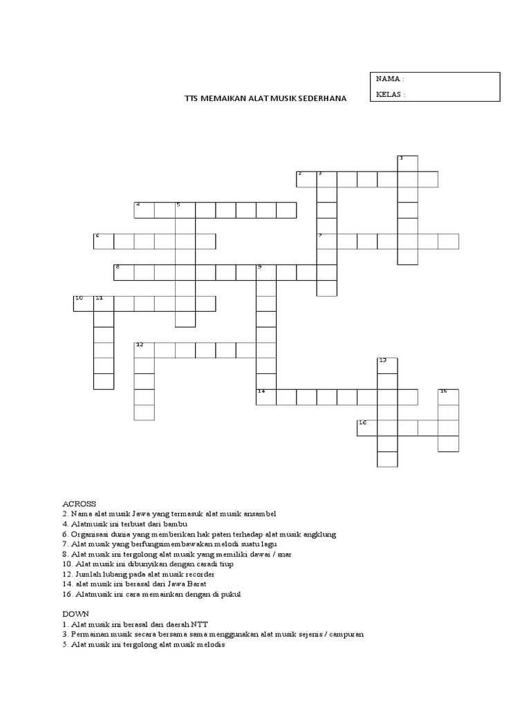 TTS Memaikan Alat Musik | PDF