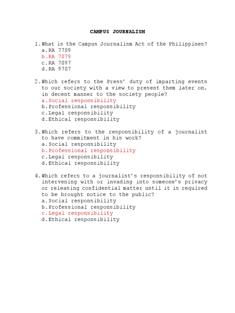 Campus Journalism Material 1 | PDF | Journalism | News