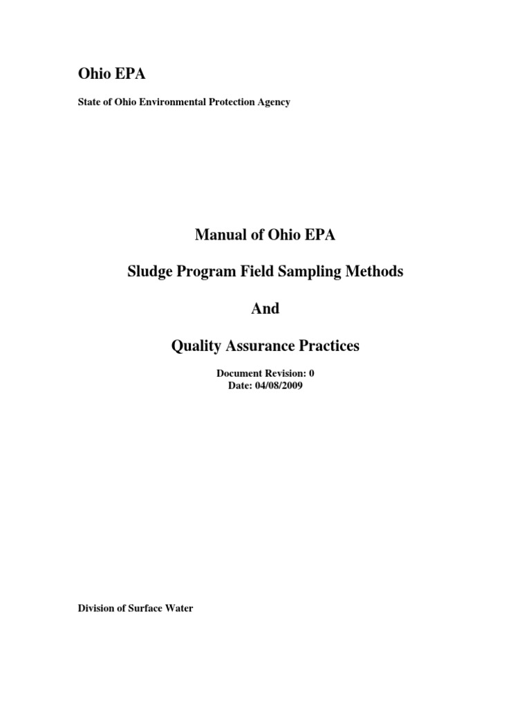Ohio EPA: State of Ohio Environmental Protection Agency | PDF | Soil ...